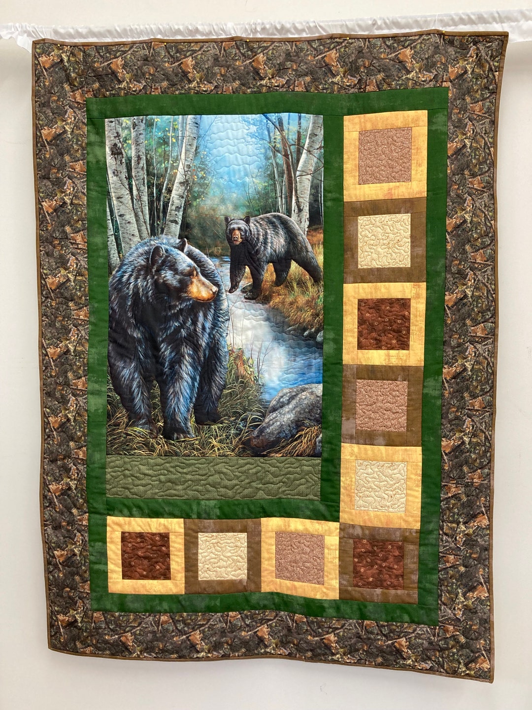 DIY Black Bear Quilt Kit Beginner Quilting Project Gift for Quilter ...