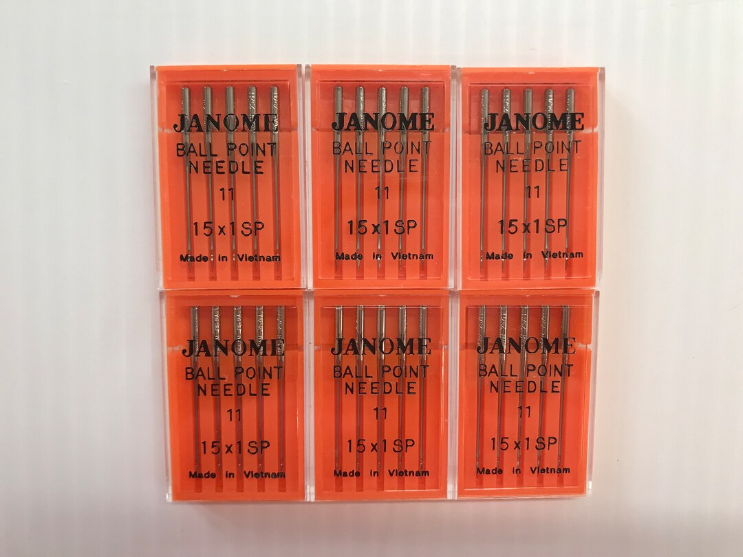Janome Sewing Machine Needles Assorted Sizes 6 Packs 5 Needles per Pack ...