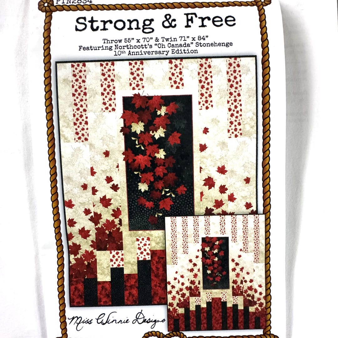 Canadian Quilt Kit Fall Pattern Maple Leaf Throw Twin Size Gift for ...