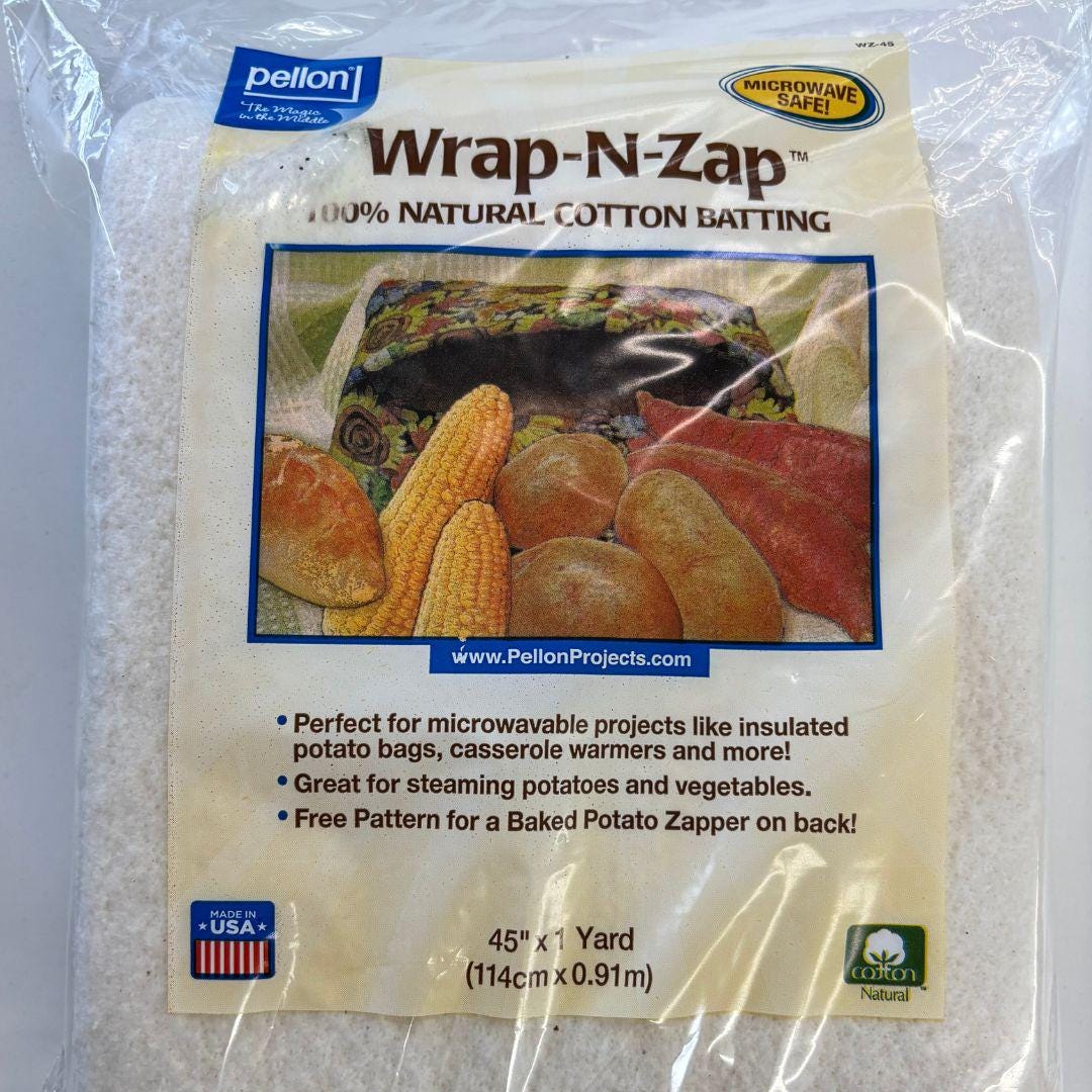 Pellon Wrap-n-zap Microwaveable Cotton Batting for Bowl Cozy Casserole ...