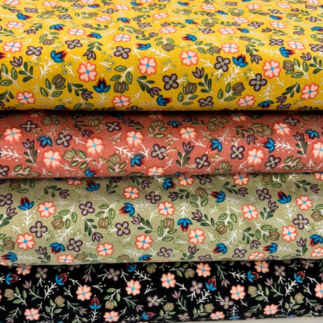 Native Floral Cotton Quilt Fabric by Shannon Gustafson DIY Sewing Supply Ribbon Skirt Quilt ...