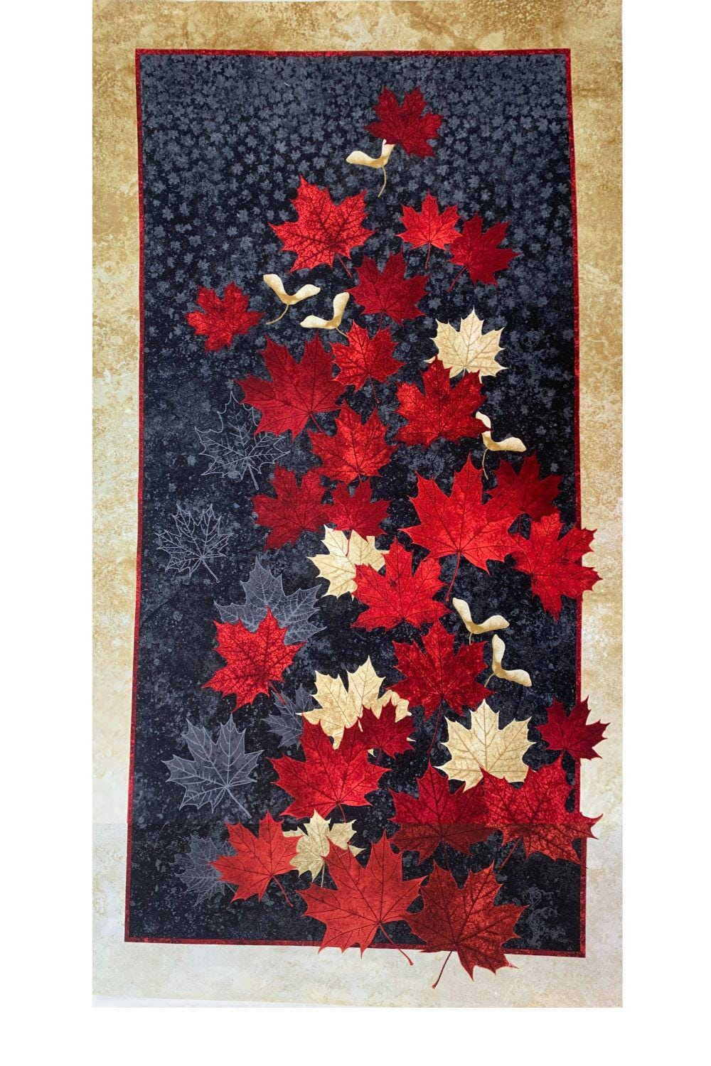 Canadian Quilt Kit Fall Pattern Maple Leaf Throw Twin Size Gift for ...