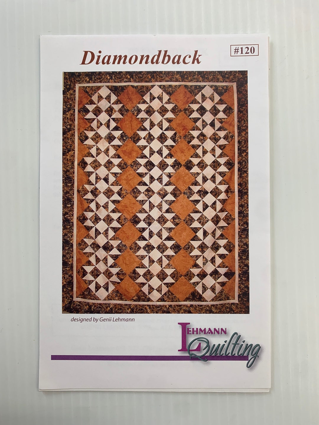 Quilt Pattern Diamondback Quilt Pattern 66 X 86 - Etsy