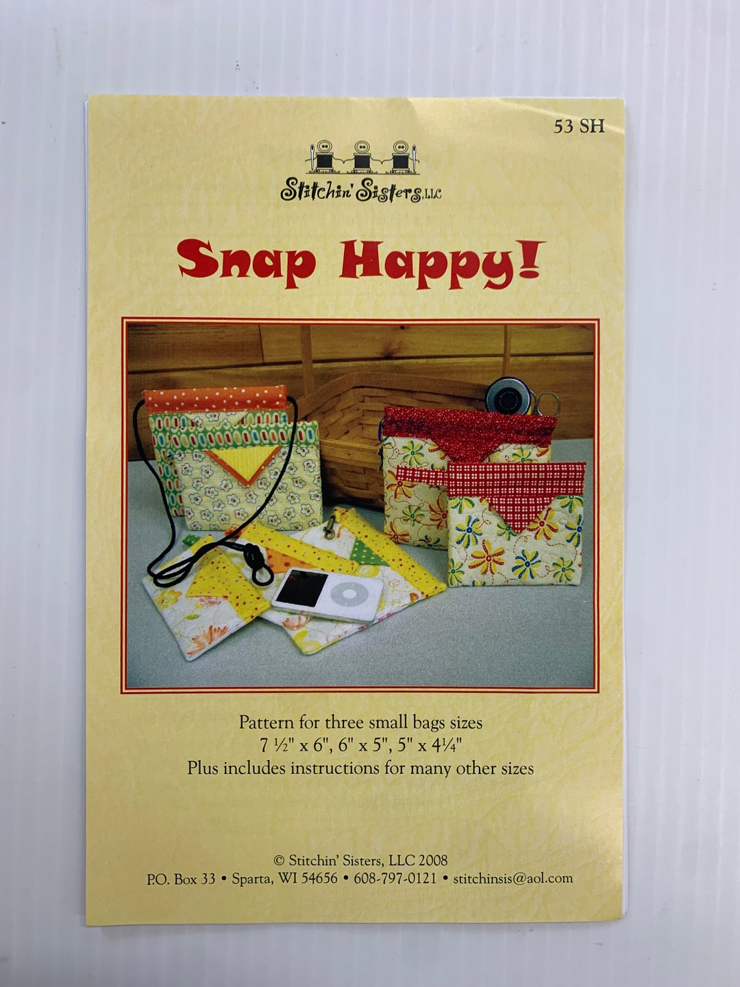 Snap Happy Pattern for 3 Small Bags - Etsy