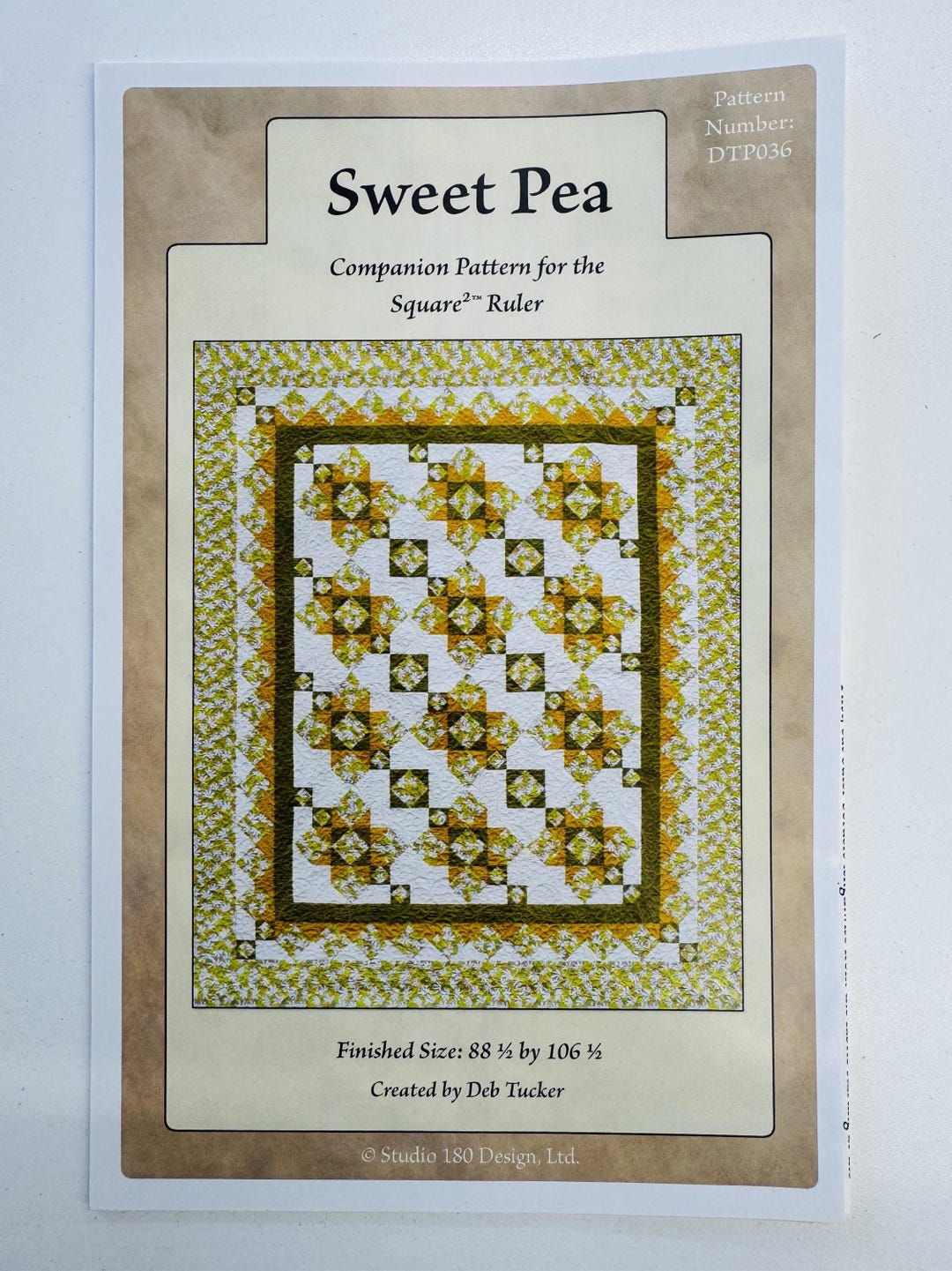 Sweet Pea Quilt Pattern by Debbie Tucker DTP036 Size 88.5 X 106.5 ...