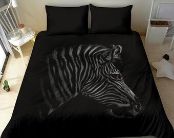 Zebra Bedding Set - Etsy