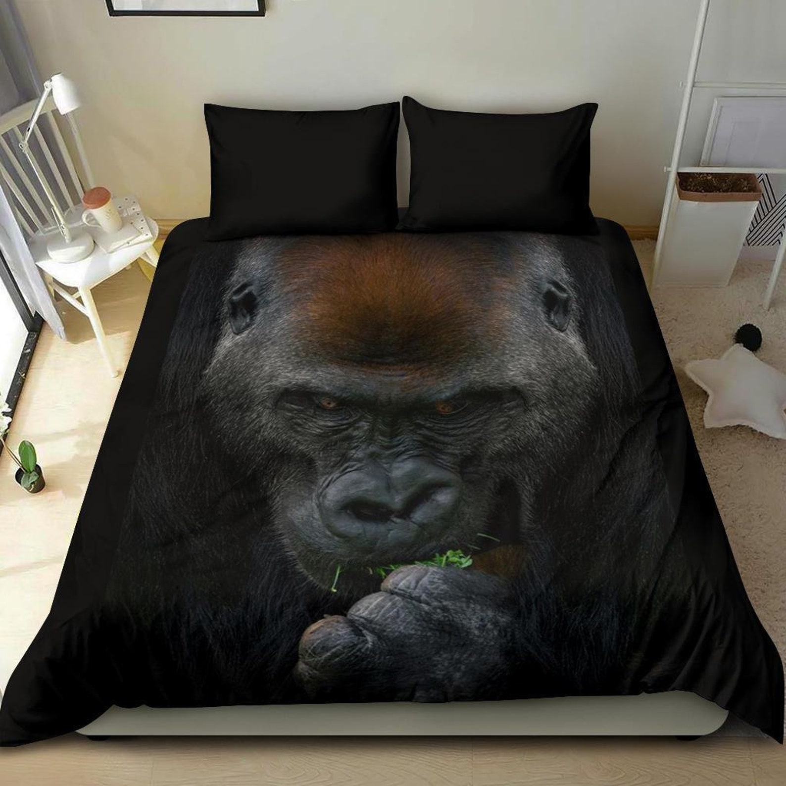 Gorillas Monkey Chimp Bedding Set Bed Cover Duvet Cover - Etsy