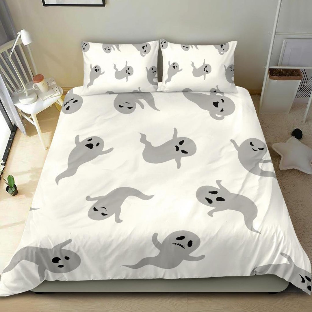 Ghost Halloween Bedding Set Bed Cover Halloween Duvet - Etsy