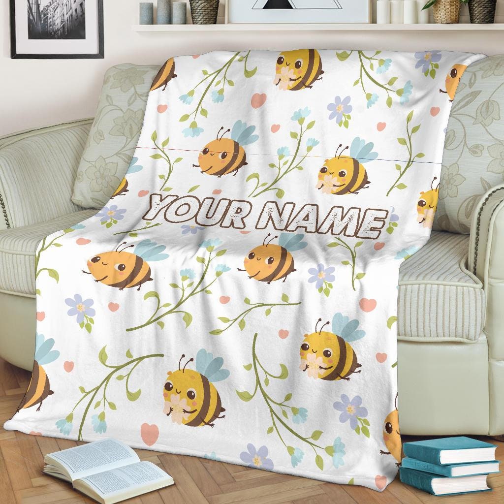 Bee Blanket Bee Blanket Bee Throw Blanket Bee Fleece - Etsy España