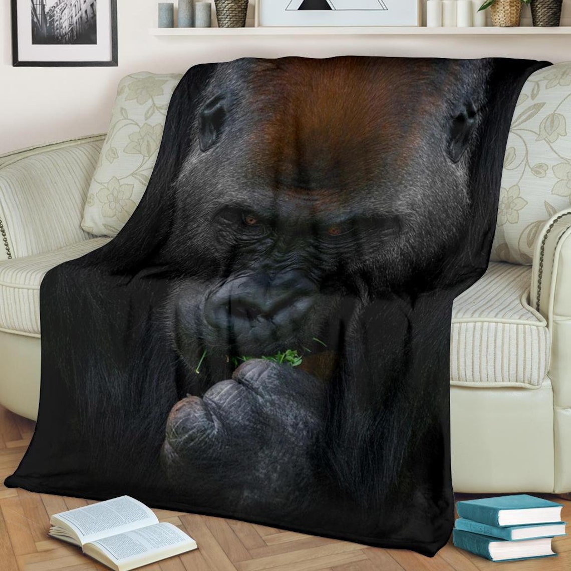 Gorilla Monkey Blanket Gorilla Monkey Throw Blanket - Etsy