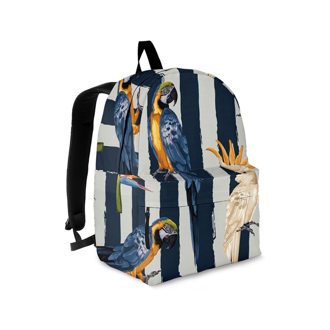 Tropical Birds Parrots Backpack Laptop Backpack Backpacks - Etsy