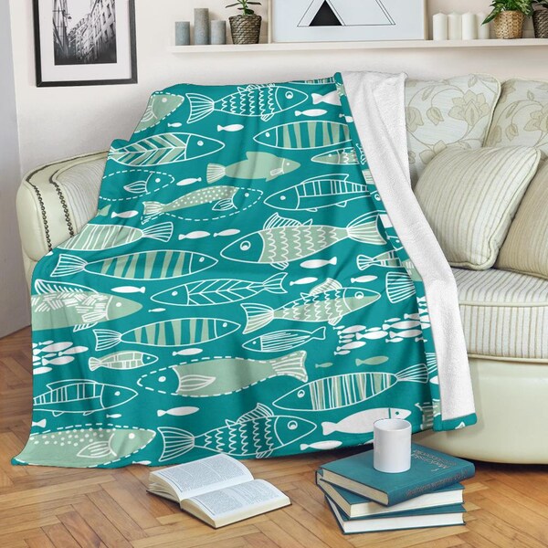 Blanket With Fish - Etsy