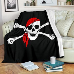 Pirate Blanket Pirate Throw Blanket Pirate Fleece Blanket - Etsy