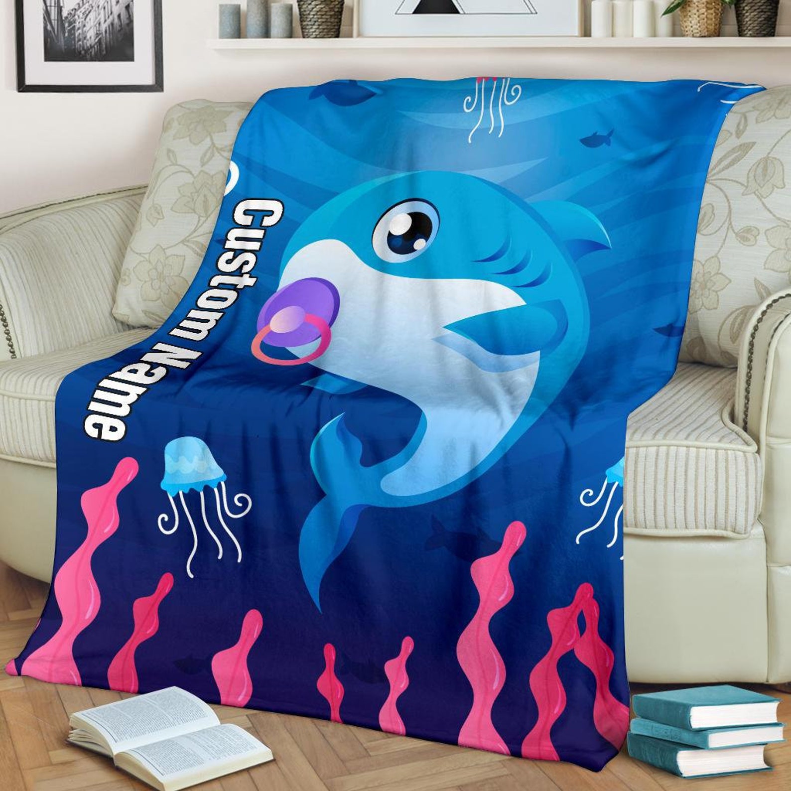 Shark Blanket Shark Throw Blanket Baby Shark Fleece - Etsy.de