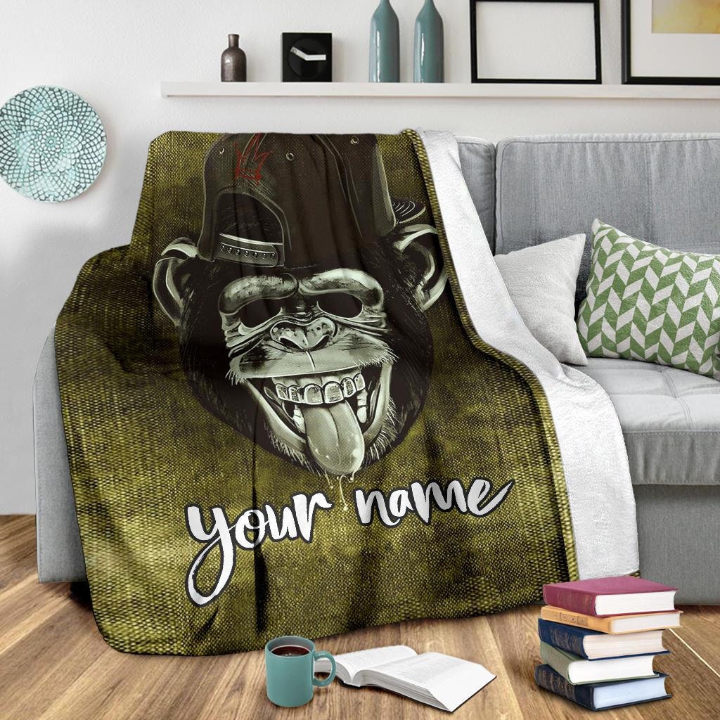 Monkey Blanket Monkey Throw Blanket Monkey Fleece Blanket | Etsy