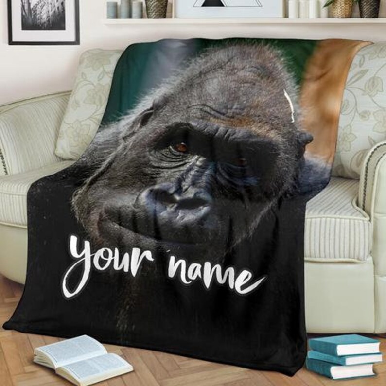 Gorilla Monkey Blanket Gorilla Monkey Throw Blanket - Etsy