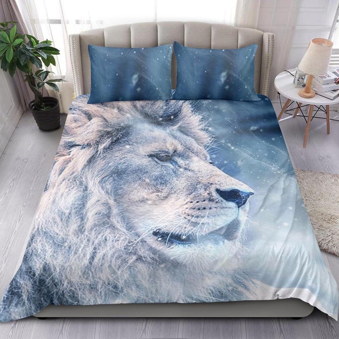 Lion Bedding Set Duvet Cover and Pillow Covers - Etsy UK