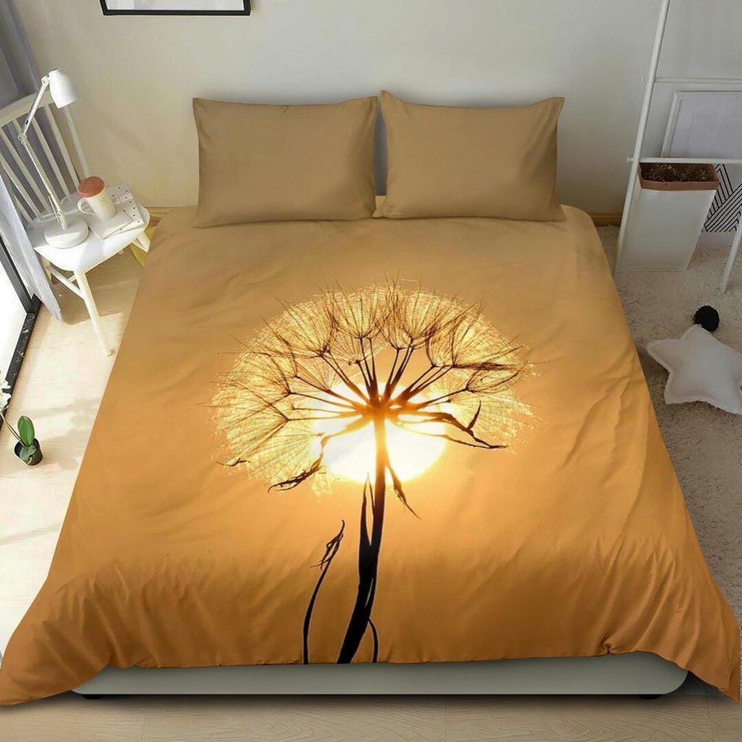 Dandelion Bedding Set Duvet Cover and Pillow Covers - Etsy