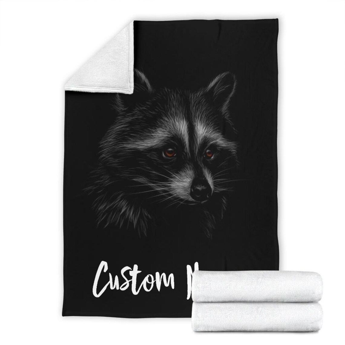Raccoon Blanket Raccoon Throw Blanket Raccoon Fleece - Etsy France
