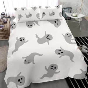 Ghost Halloween Bedding Set Bed Cover Halloween Duvet - Etsy