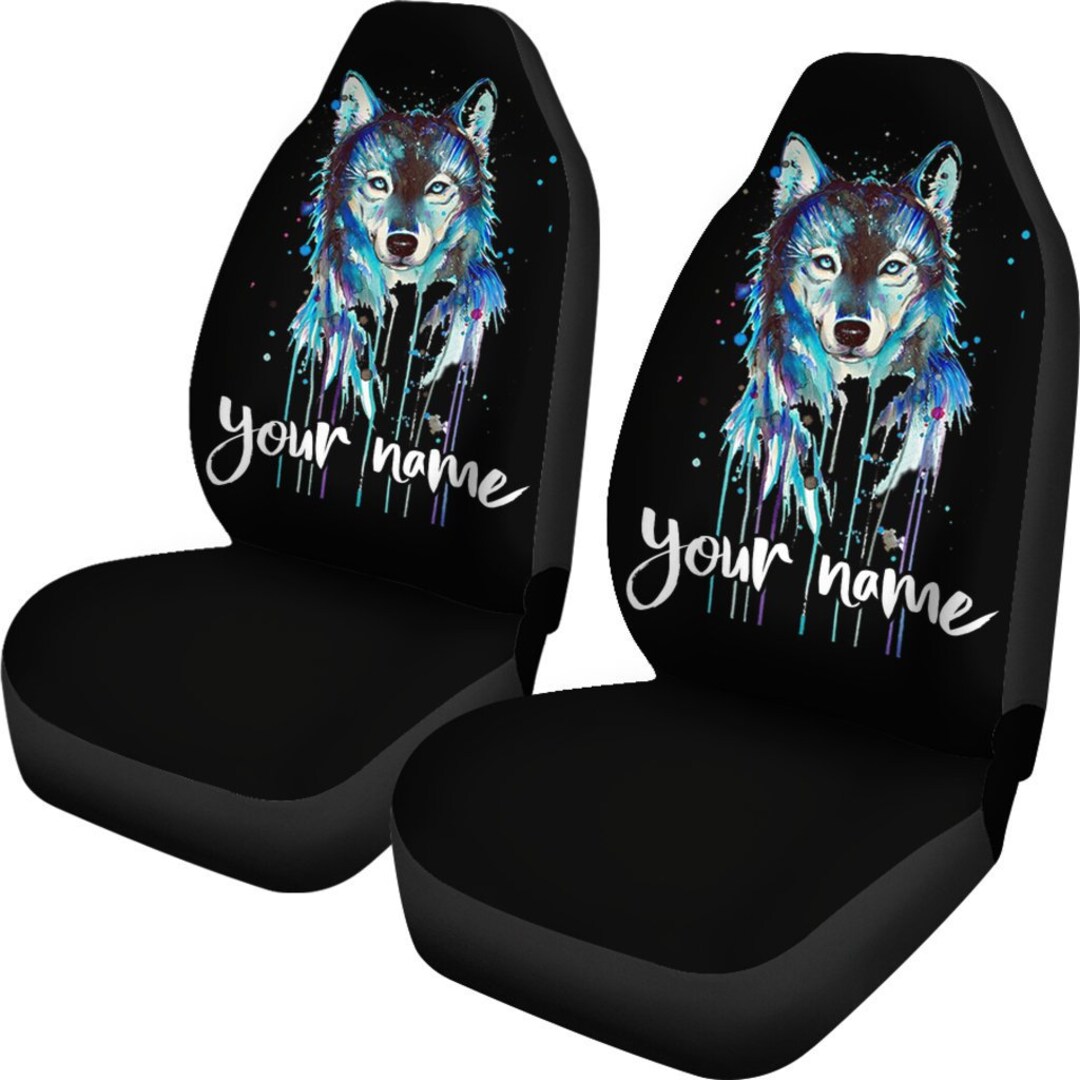 Wolf Car Seat Covers Set Of 2 wolves Universal Front Car - Etsy France