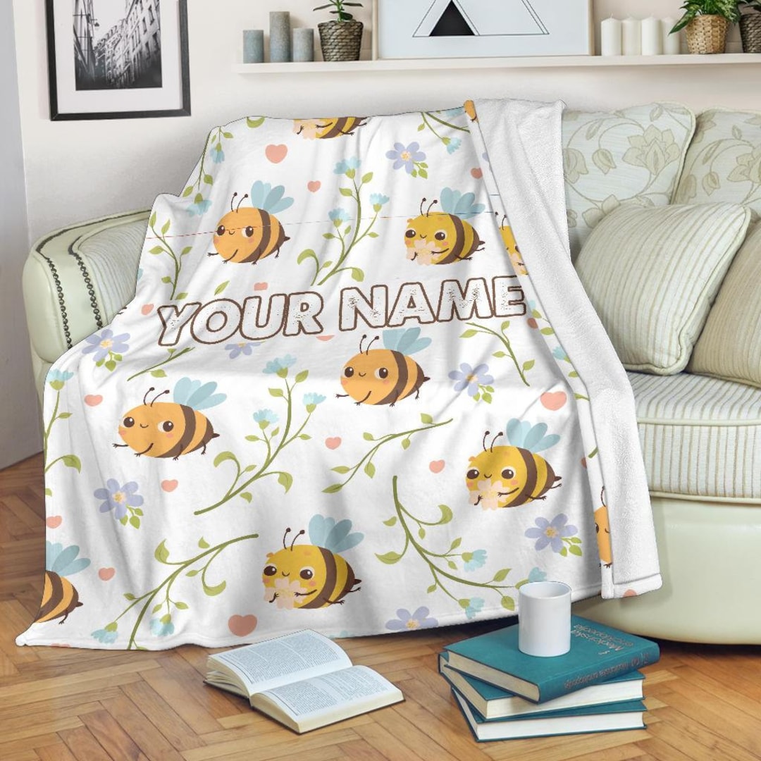 Bee Blanket Bee Blanket Bee Throw Blanket Bee Fleece - Etsy España