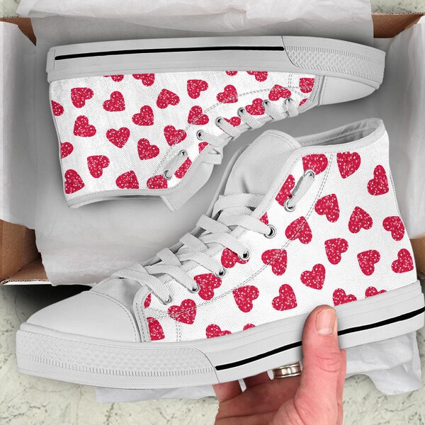 All White High Top Sneakers - Etsy