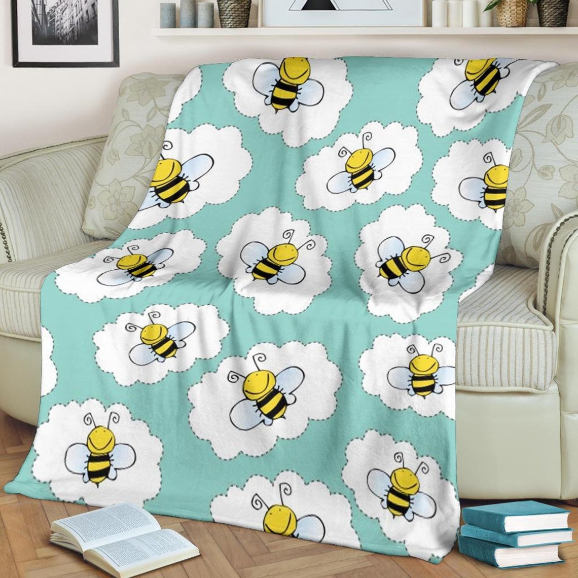 Bee Blanket Bee Blanket Bee Throw Blanket Bee Fleece | Etsy