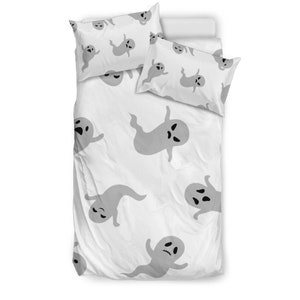 Ghost Halloween Bedding Set Bed Cover Halloween Duvet - Etsy