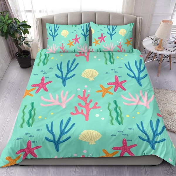 Coral Bedding - Etsy