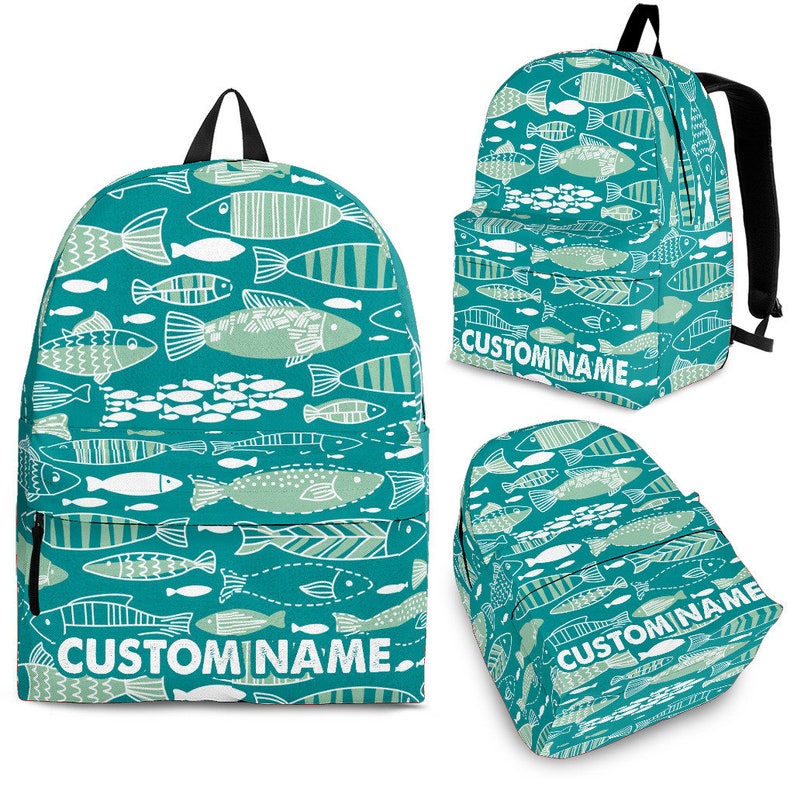 Fishes Fishing Backpack Fishes Laptop Backpack Fishes - Etsy