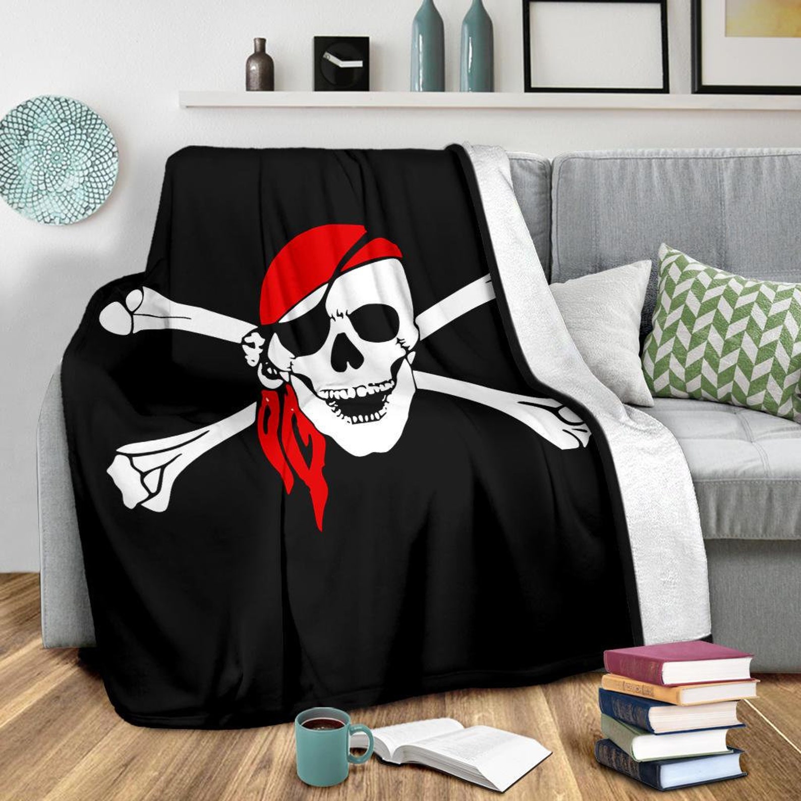 Pirate Blanket Pirate Throw Blanket Pirate Fleece Blanket - Etsy
