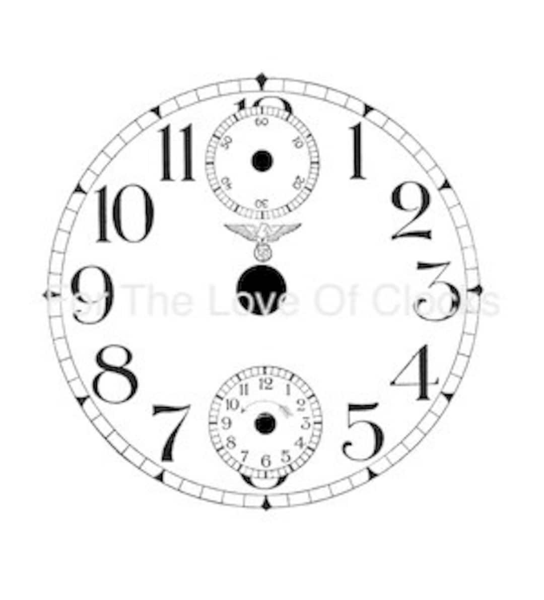 German Clock Face Reproduction Tiff File - Etsy