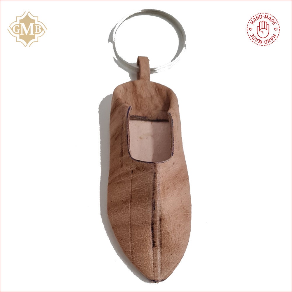 Moroccan Keychain Original Slippers Babouche Style - Handmade Leather ...