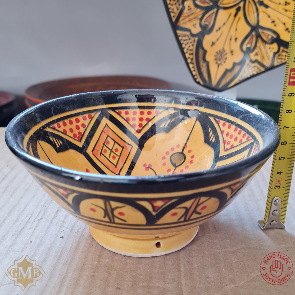 Moroccan Fassia Ceramic Serving Bowl Hand Crafted - Set of 4 Bowls - Etsy