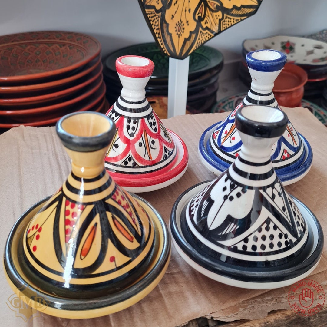 4 Pcs - Moroccan Safi Mini Tajine Hand Crafted - 4 Colors - Etsy