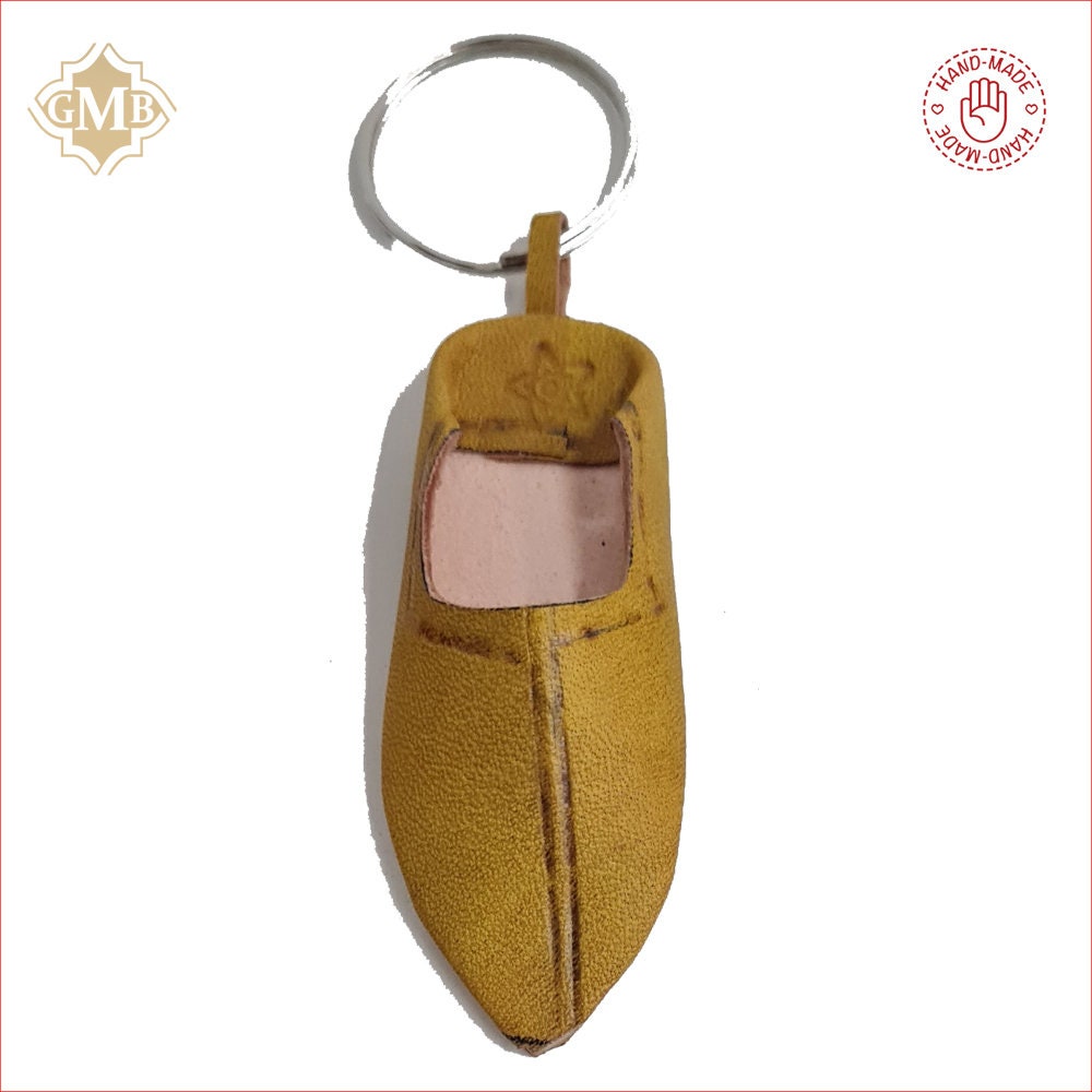 Moroccan Keychain Original Slippers Babouche Style - Handmade Leather ...