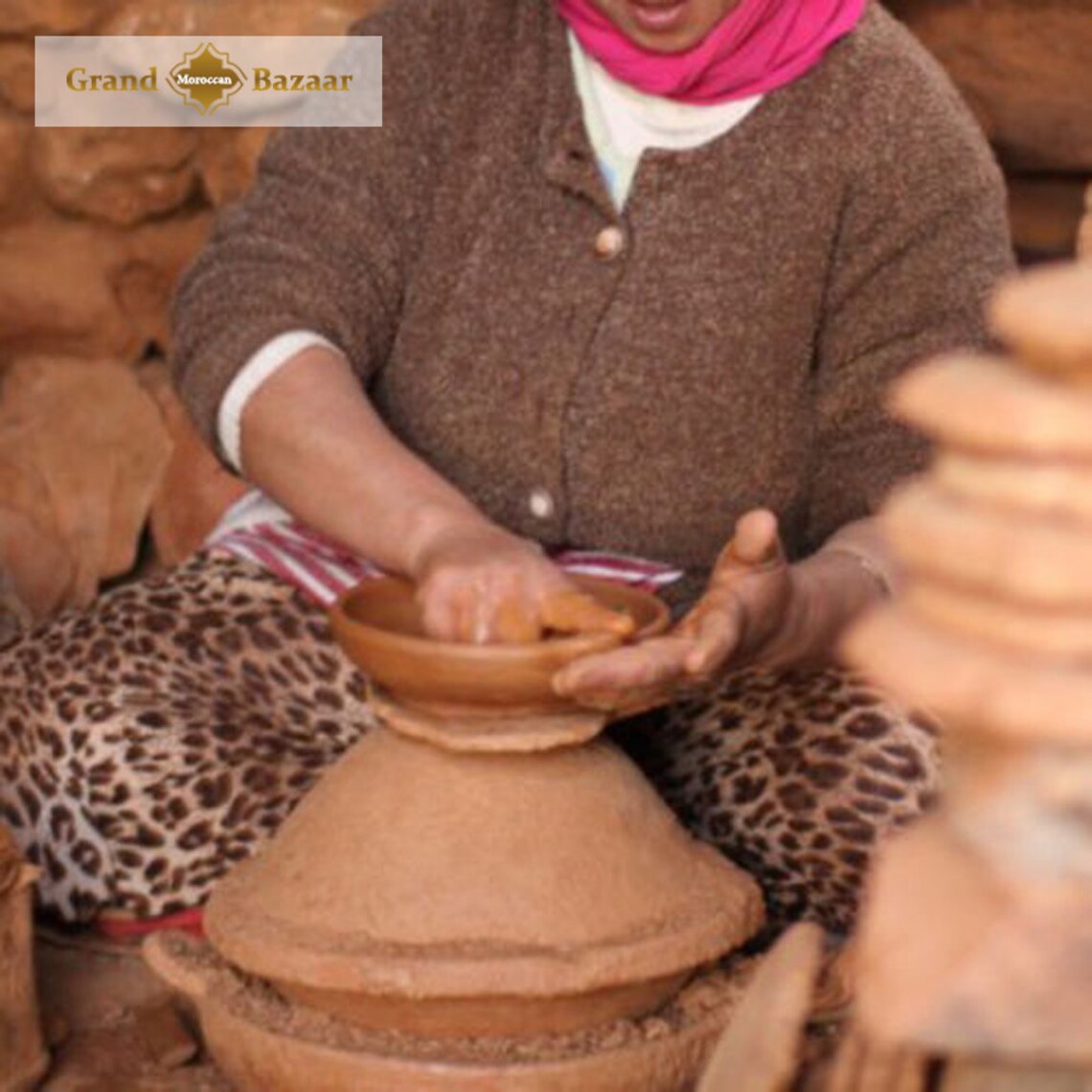 Moroccan Clay Barbecue Tajine Majmar Hand Crafted Portable Grill BBQ - Etsy