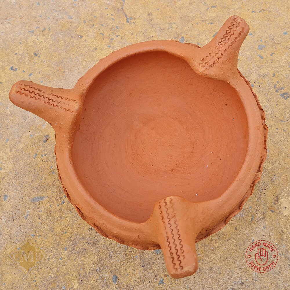 Moroccan Clay Barbecue Majmar for Tajine Hand Crafted Portable Grill ...