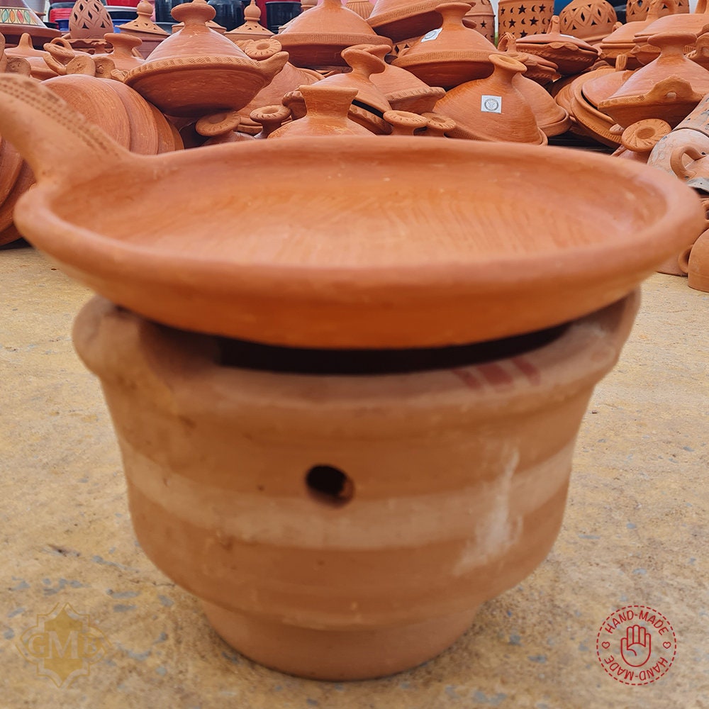 Tajine de barbecue marocain en argile Majmar Barbecue portable fabriqué ...