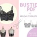 Bustier PDF pattern includes sizes from XS to XL lingerie - Etsy España