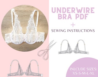 Bustier PDF Pattern Includes Sizes From XS to XL, Lingerie Pattern ...