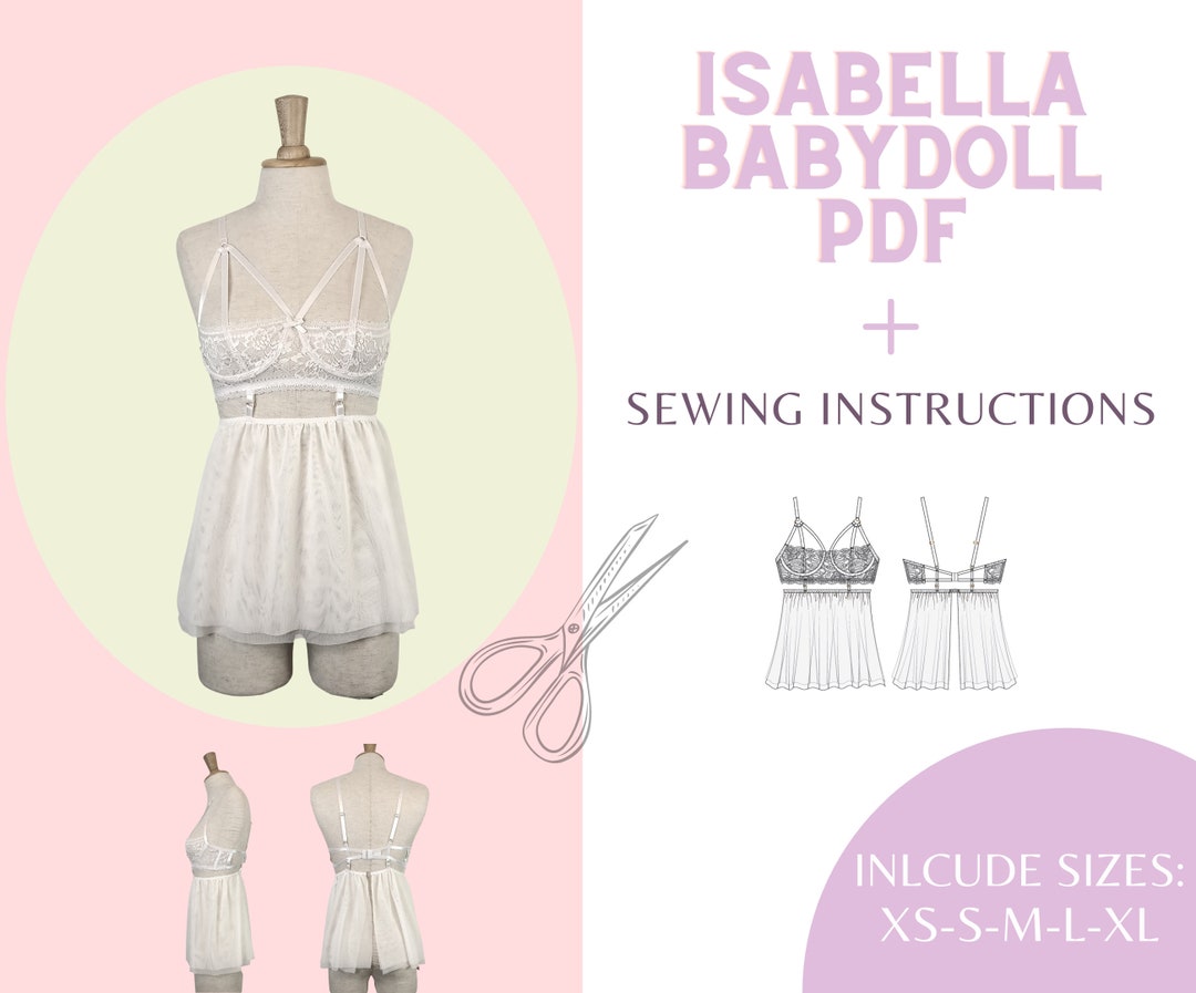 Isabella Babydoll PDF Pattern Includes Sizes From XS to XL. Sewing ...