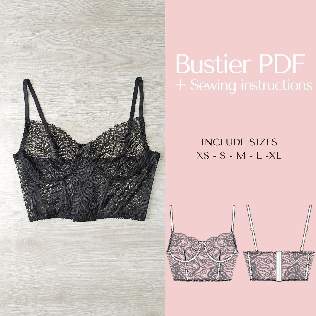 Bustier PDF pattern includes sizes from XS to XL - Etsy España