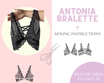 Bustier PDF pattern includes sizes from XS to XL, lingerie pattern ...