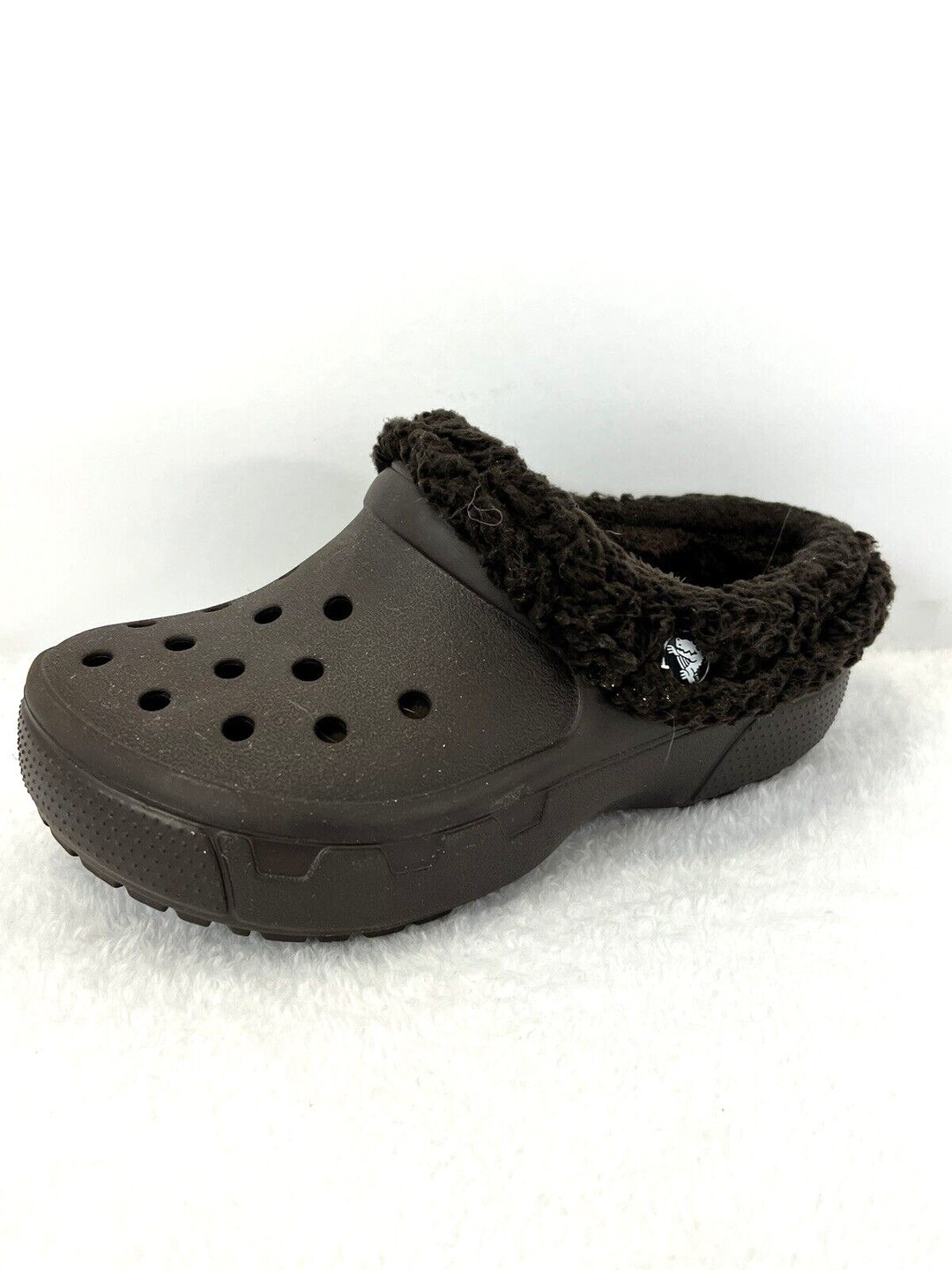 Crocs Youth Closed Toe Clog W/faux Fur Size J1 Brown - Etsy