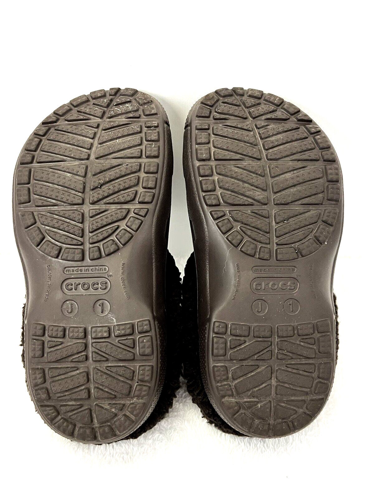 Crocs Youth Closed Toe Clog W/faux Fur Size J1 Brown - Etsy