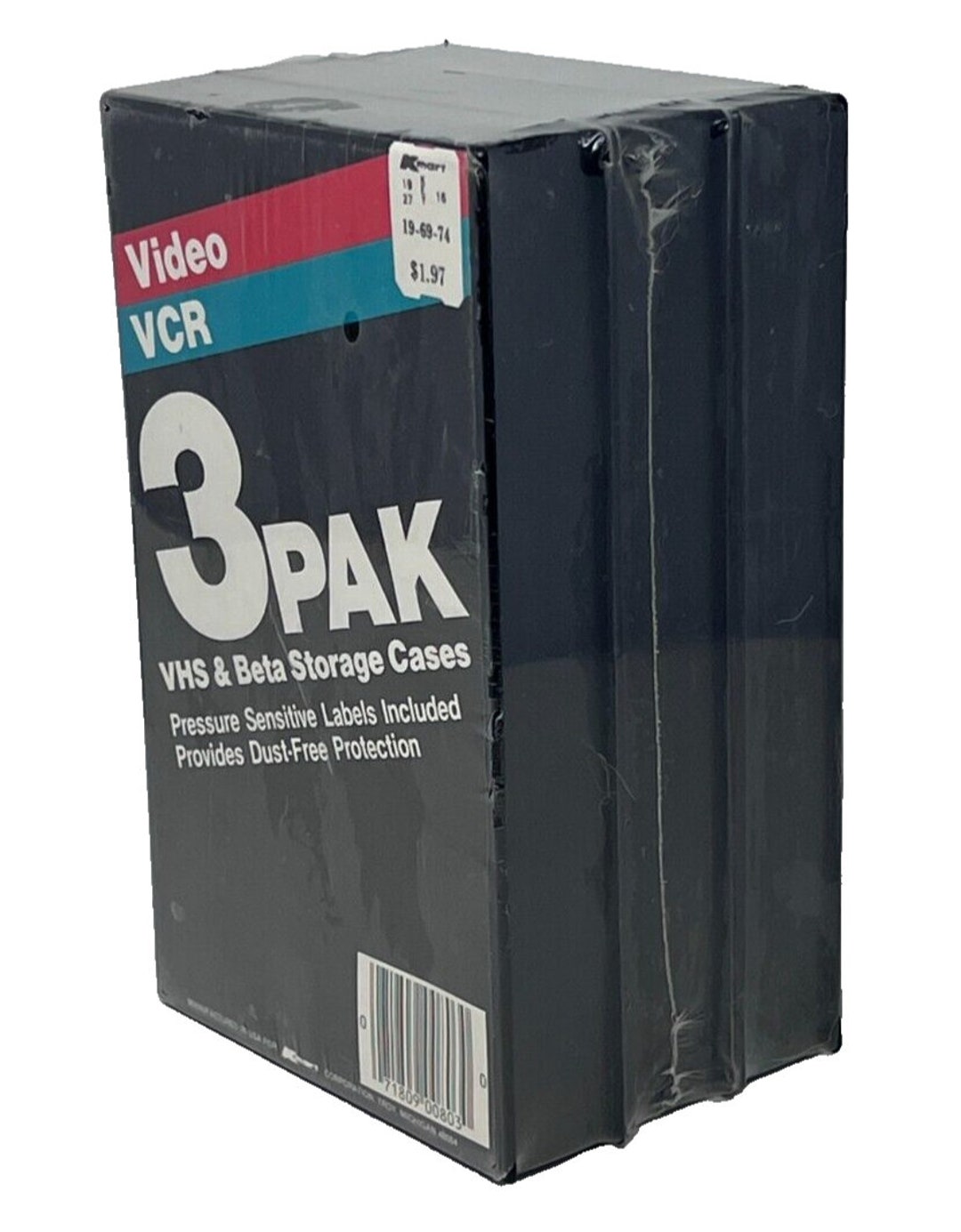 VHS Vintage Recordable Blank Tapes With Cases Kmart 3 Pak New - Etsy