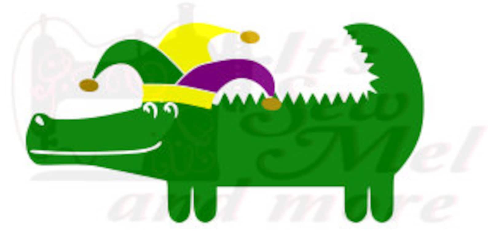 Mardi Gras Alligator SVG - Etsy
