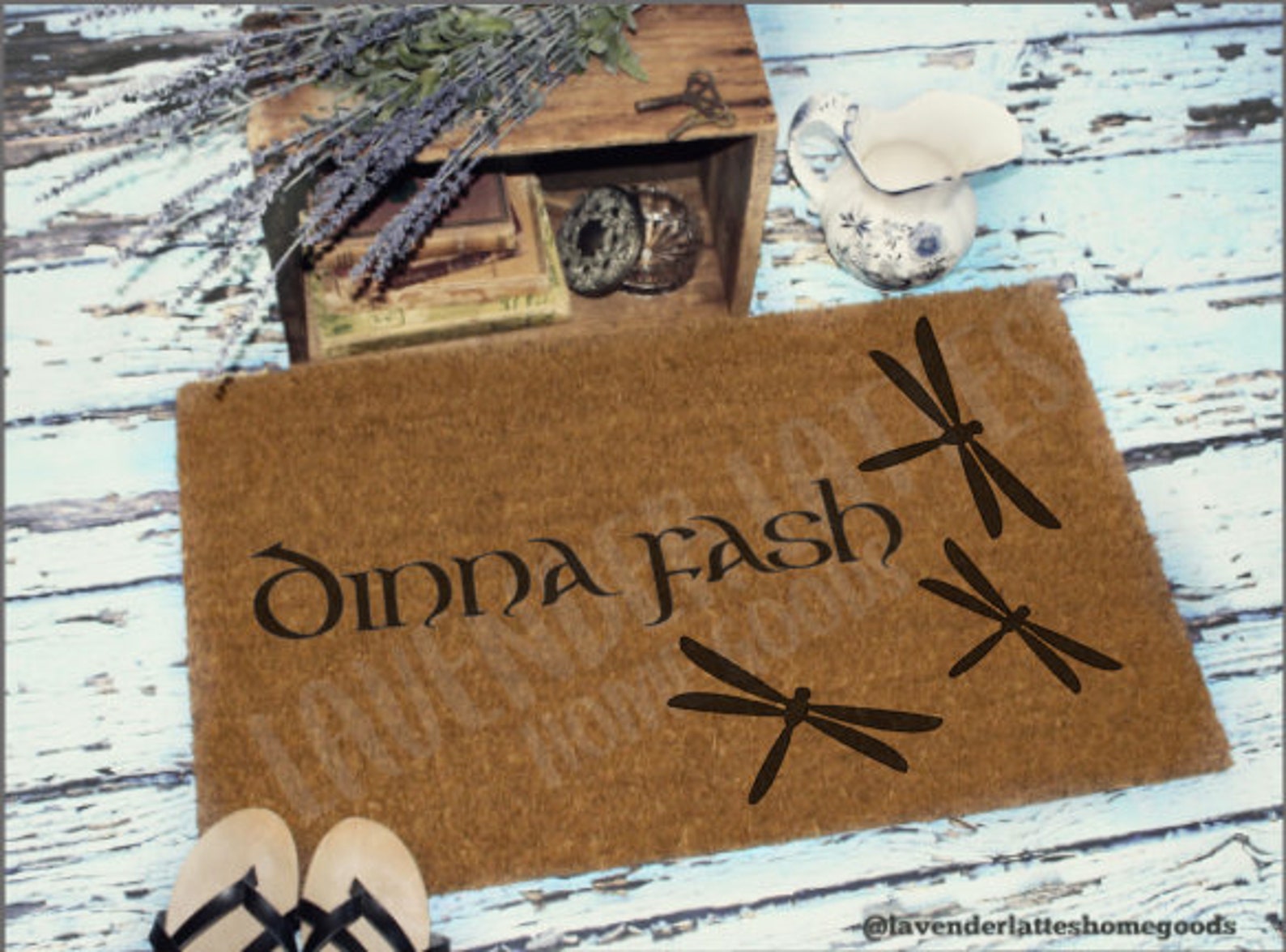 Dinna Fash Welcome Mat Scottish Welcome Mat Gaelic Door - Etsy